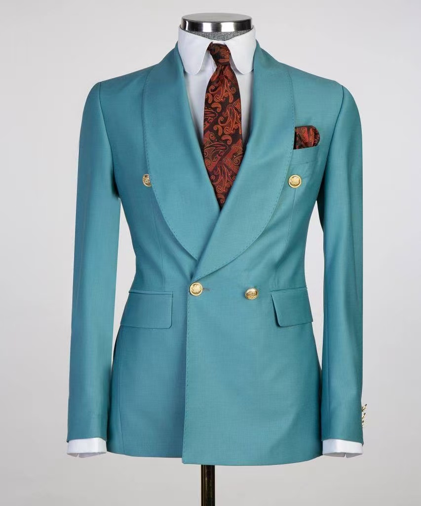 Trendy Parisian Élan Light Tale Royale 2-Piece Double-Breasted Suit ...