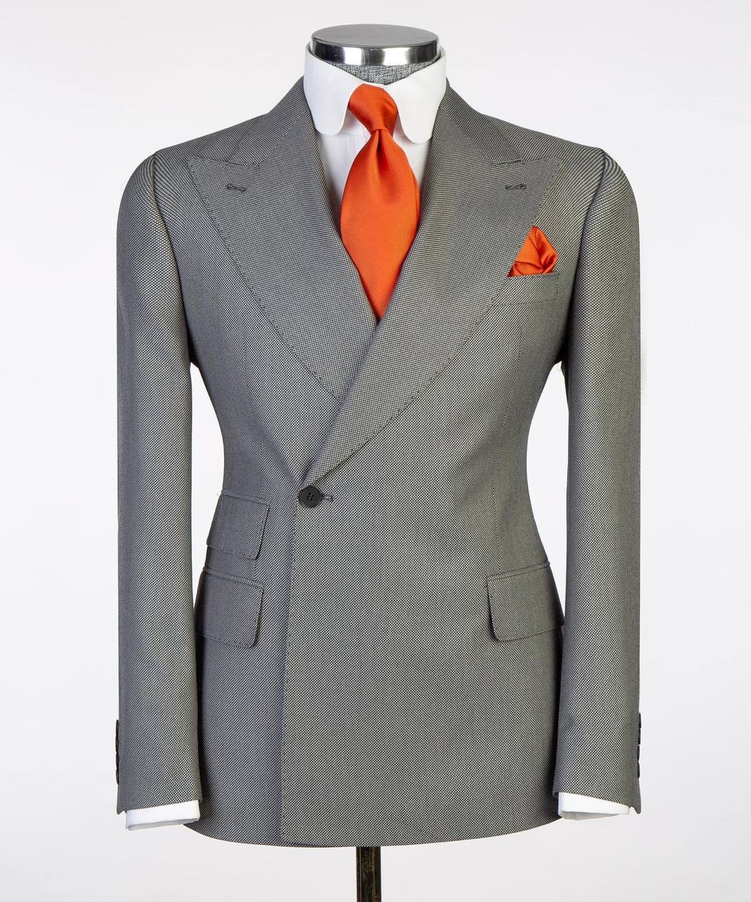 Hand-Tailored British 2-Piece Regal Pinstripe Double-Breasted Suit ...