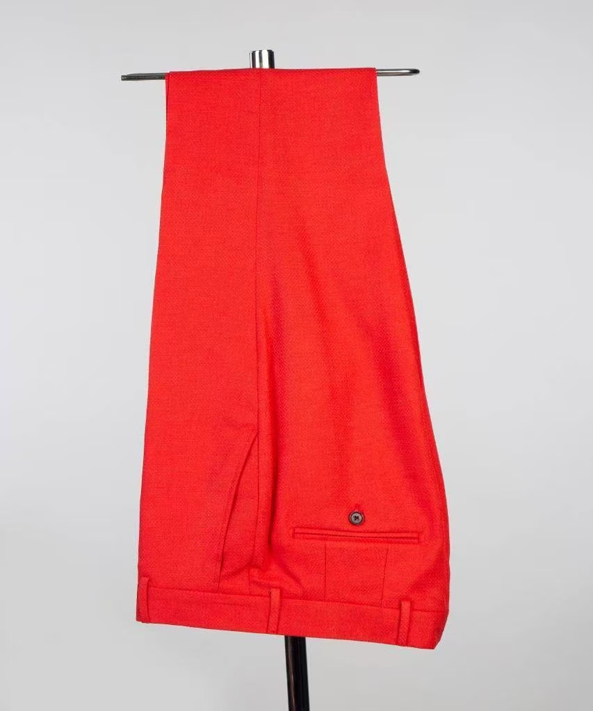 Italian Red Emerald Majesty – Luxury Double-Breasted with Gold Buttons ...