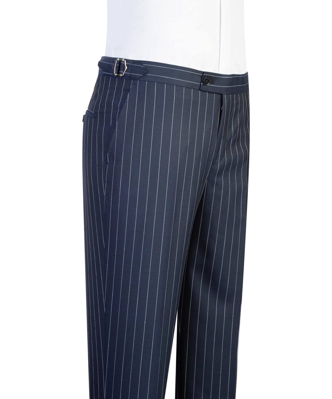 2-Piece French Prestige Ink Navy Gold Crest Stripe Suit | Model DATMAX ...
