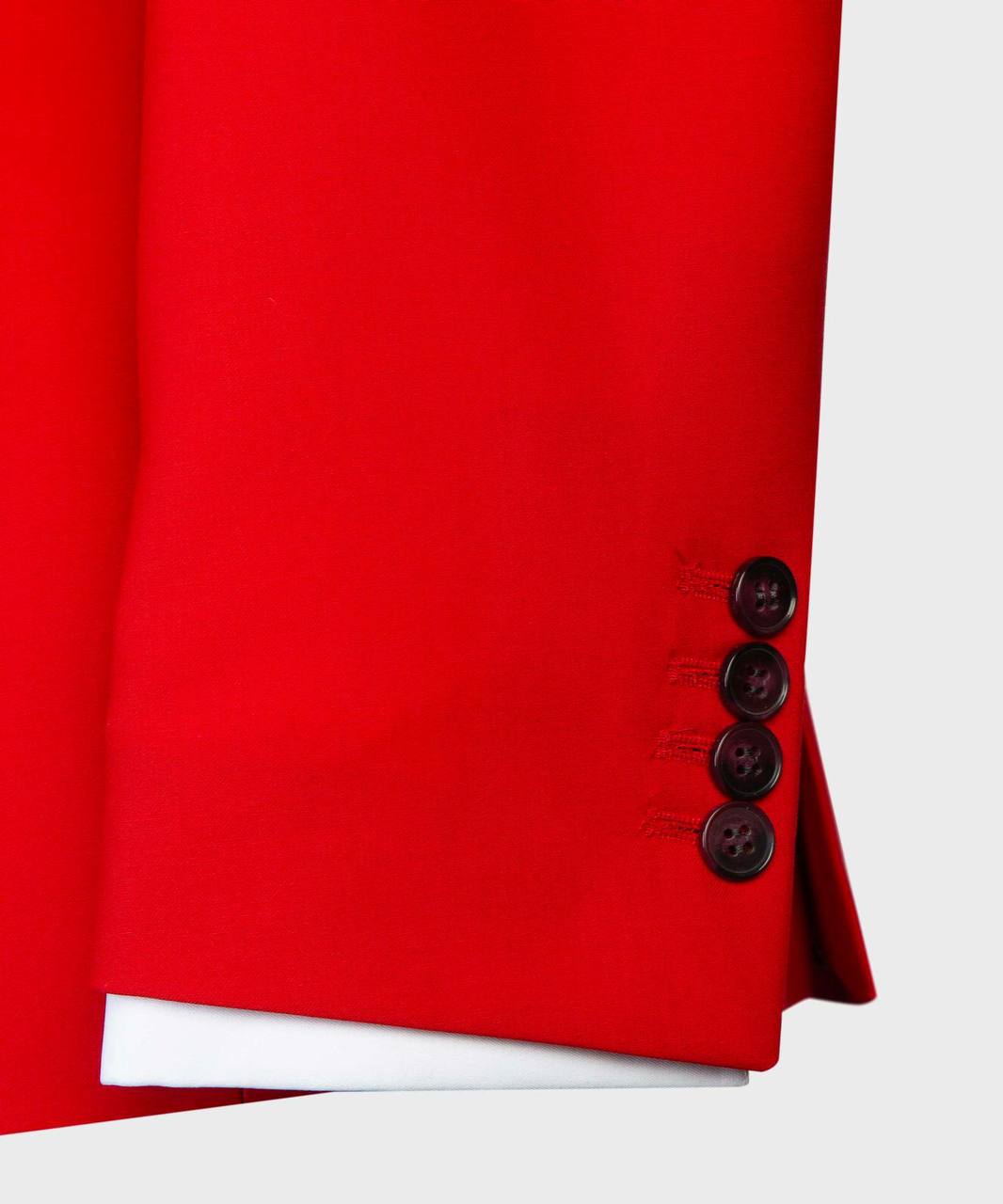 2025 3-Piece French Prestige Ruby Red Double Breasted Power Suit ...