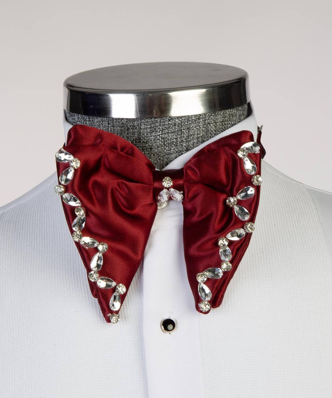 Crimson Crystal Edge Bow Tie | Model BTMAX 018 - Shopdatsuits