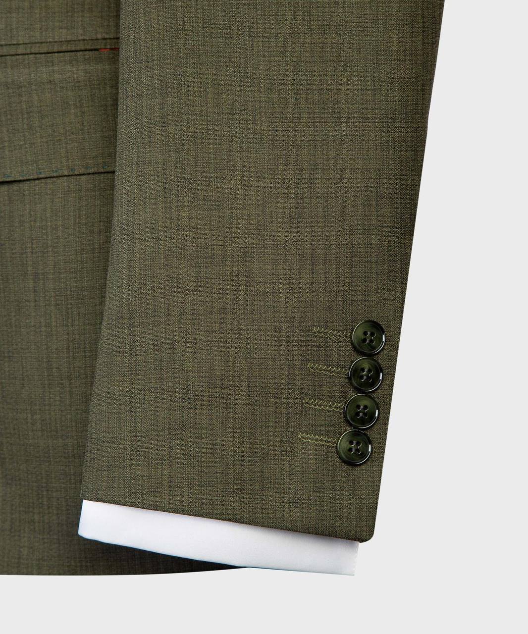 2025 3-Piece Italian Style Olive Green Refined Weave Monarch Moss Men ...